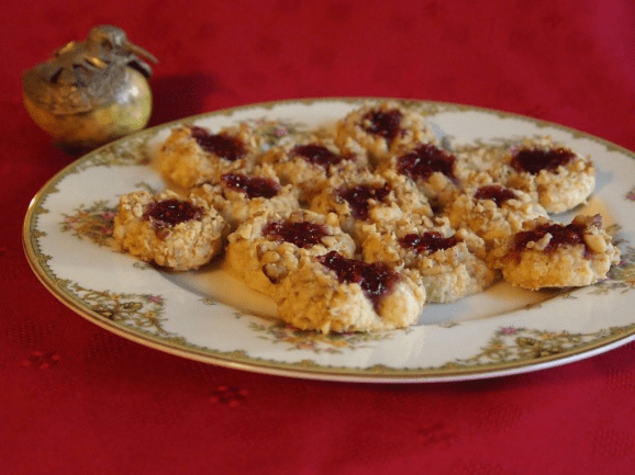 Slovak Birds Nests: Delicate Butter Cookies Recipe with Walnuts and Jam ...